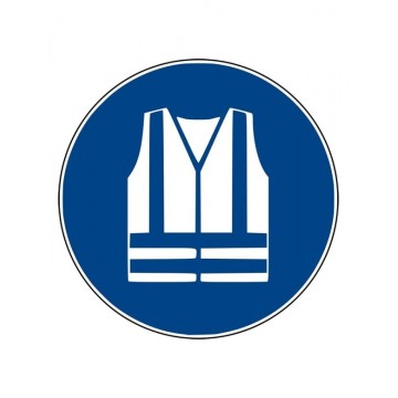 Pictogramsticker Veiligheidshesje Verplicht