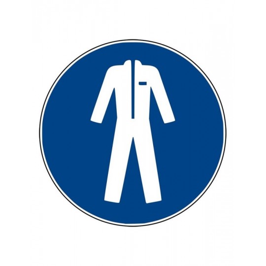 Pictogramsticker Overall dragen verplicht